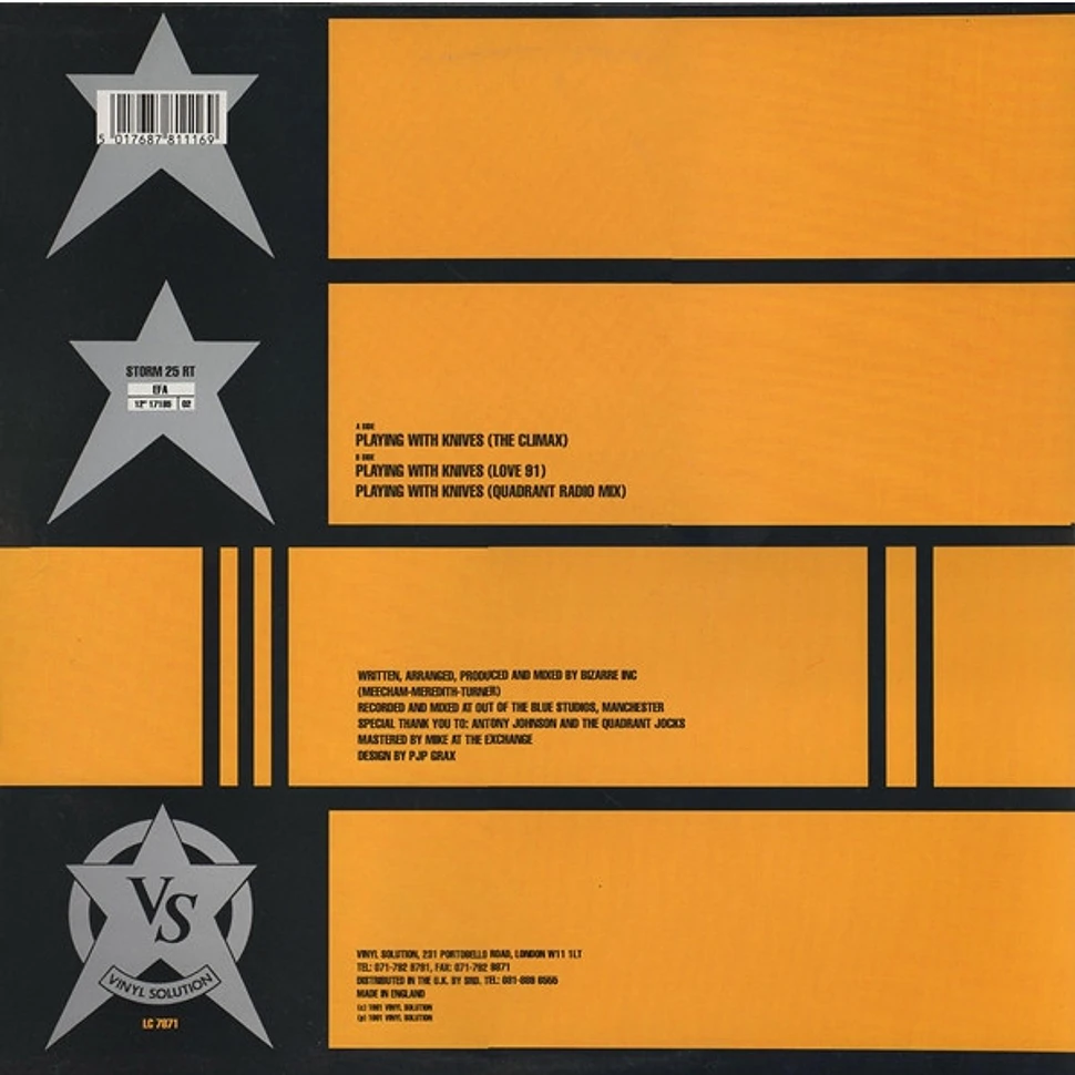 Bizarre Inc - Playing With Knives (The Climax) - Vinyl 12" - 1991 - UK ...