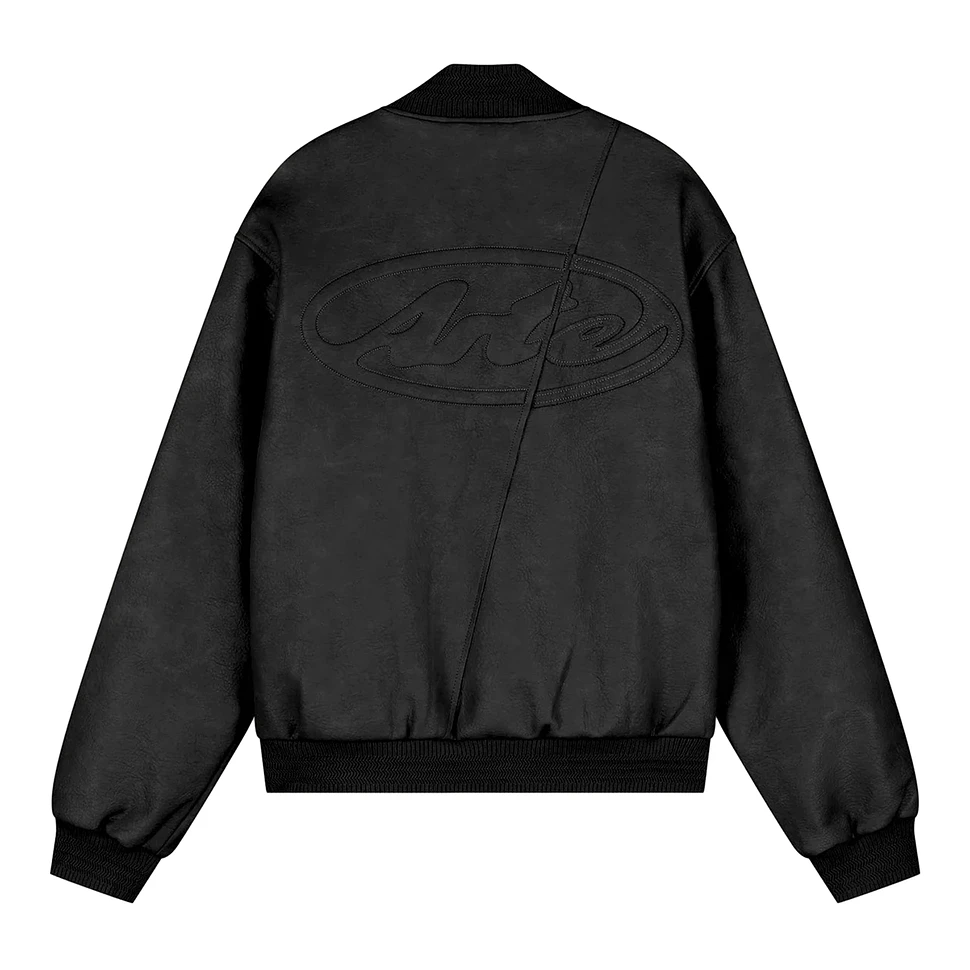 Arte Antwerp - Leather Varsity Jacket (Black) | HHV