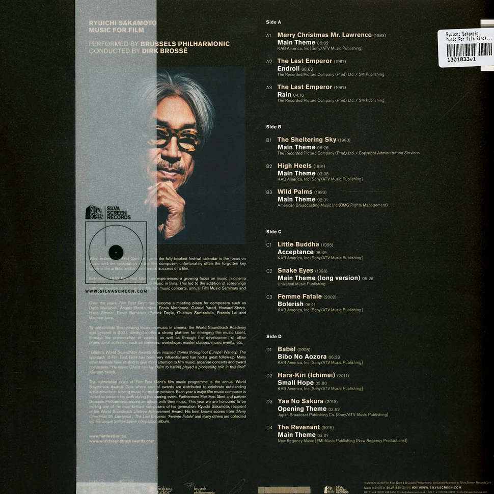 Ryuichi Sakamoto - Music For Film Black Vinyl Edition - Vinyl 2LP ...
