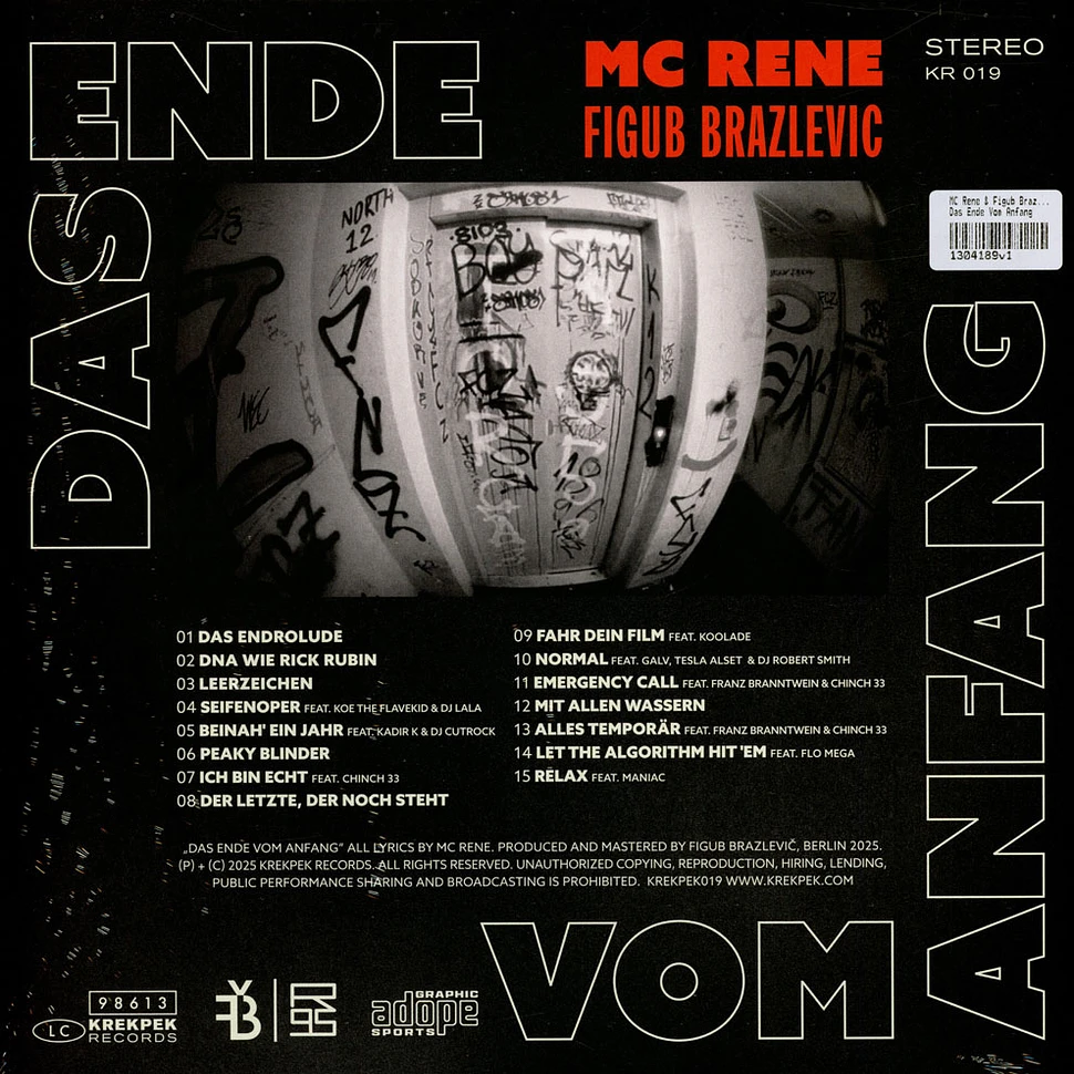 MC Rene & Figub Brazlevic - Das Ende Vom Anfang - Vinyl LP - 2025 - EU ...