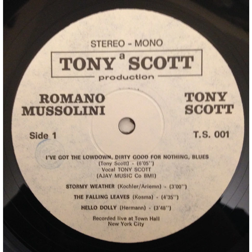 Romano Mussolini, Tony Scott - Romano Mussolini / Tony Scott - Vinyl LP ...