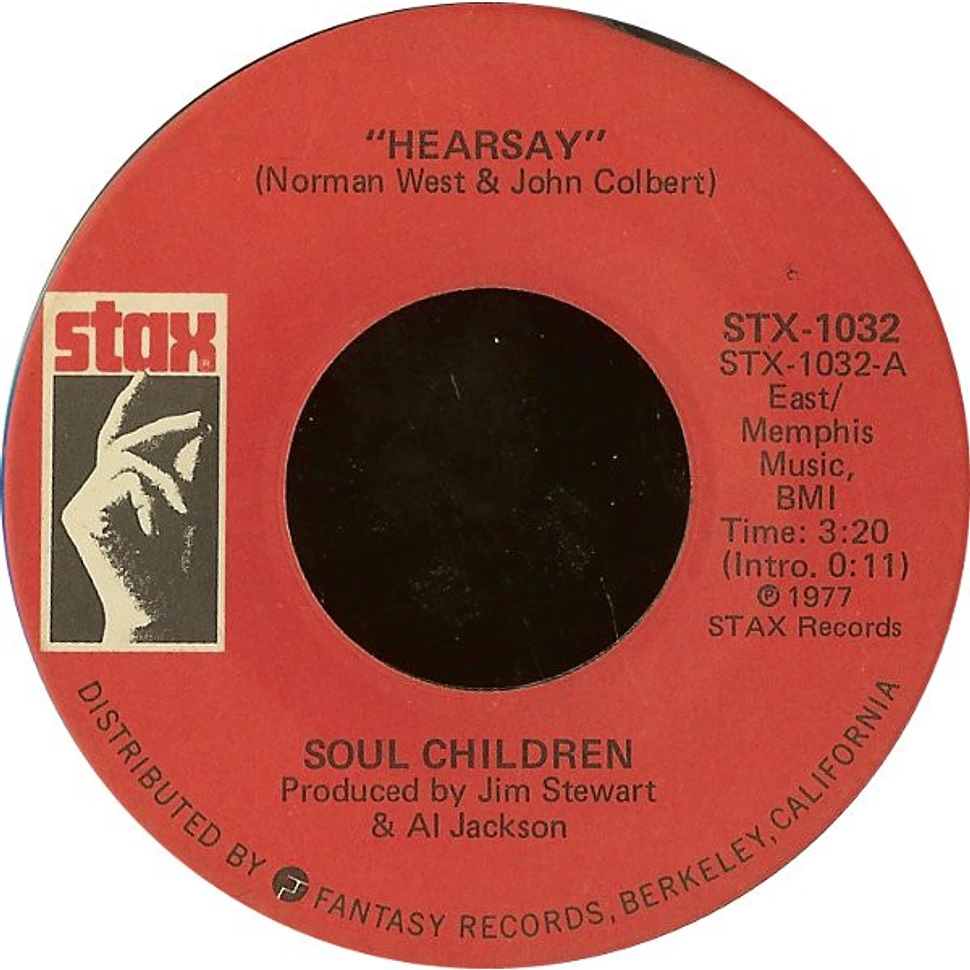 Soul Children - Hearsay / Hold On, I'm Coming - Vinyl 7" - 1977 - US ...