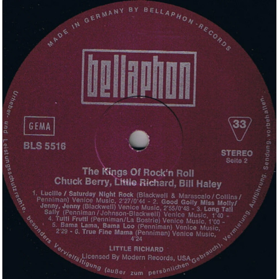 Chuck Berry, Bill Haley, Little Richard - The Kings Of Rock'n Roll ...
