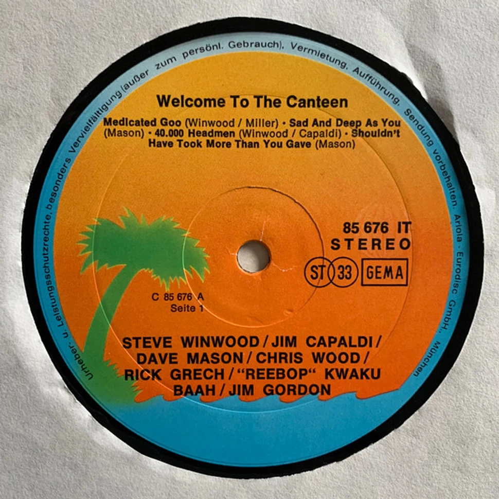 Steve Winwood, Jim Capaldi, Dave Mason, Chris Wood , Rick Grech, Rebop ...