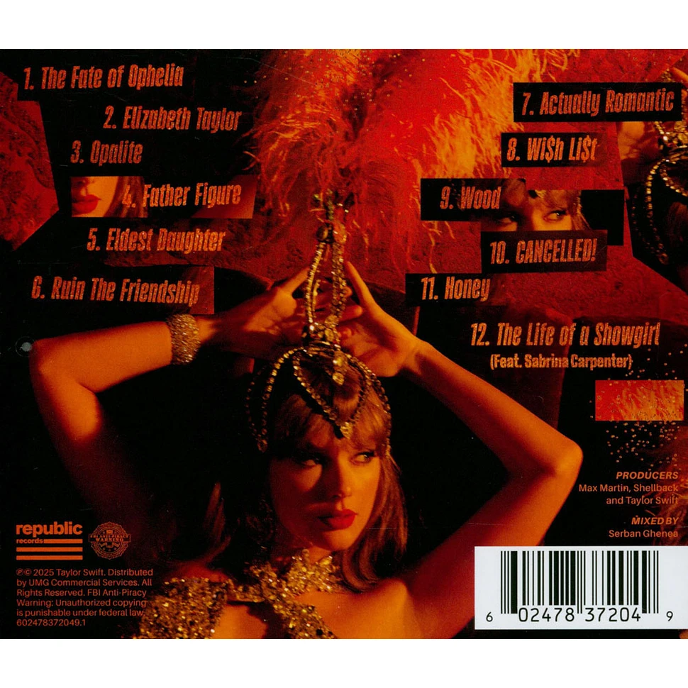 Taylor Swift - The Life Of A Showgirl: Sweat And Vanilla Perfume CD ...