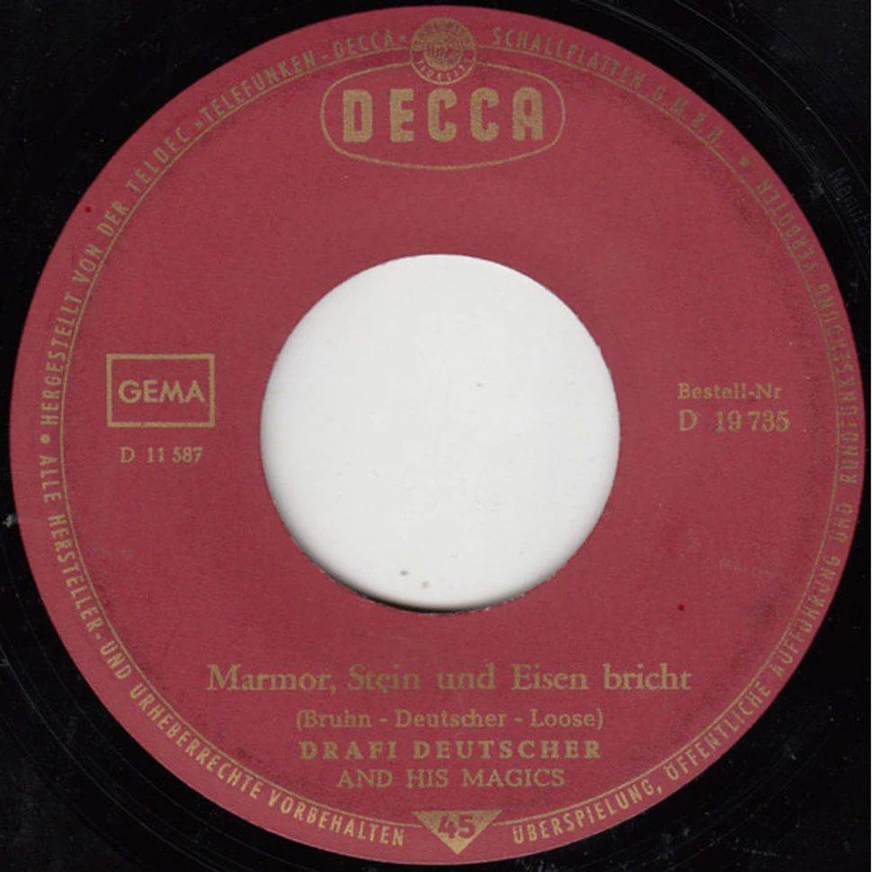 Drafi Deutscher And His Magics - Marmor, Stein Und Eisen Bricht / Das ...