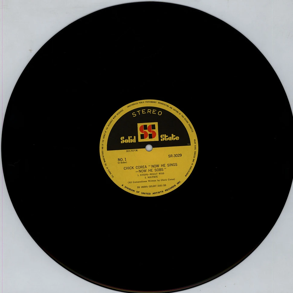 Chick Corea - Now He Sings, Now He Sobs - Vinyl LP - 1969 - JP - Original | HHV