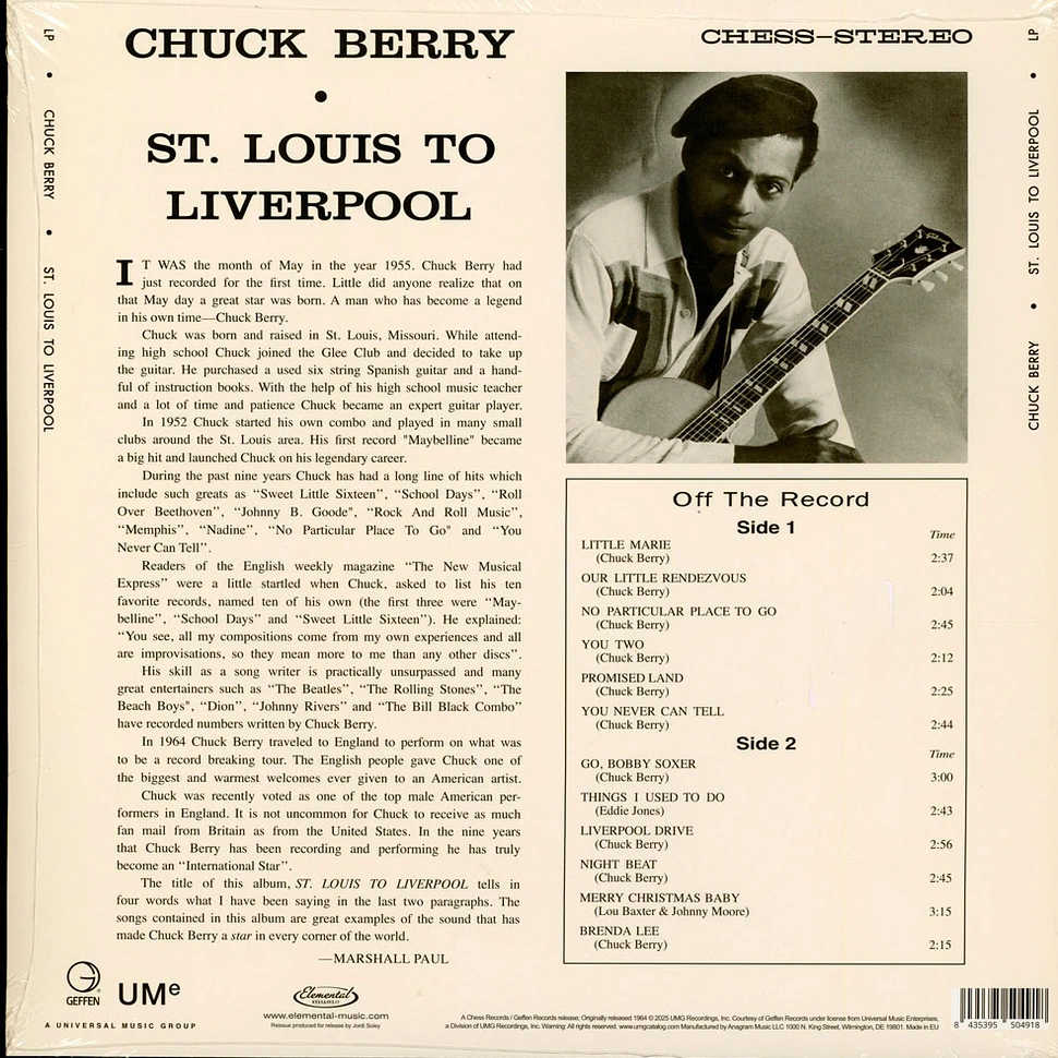 Chuck Berry - St. Louis To Liverpool - Vinyl LP - 2025 - US - Original ...