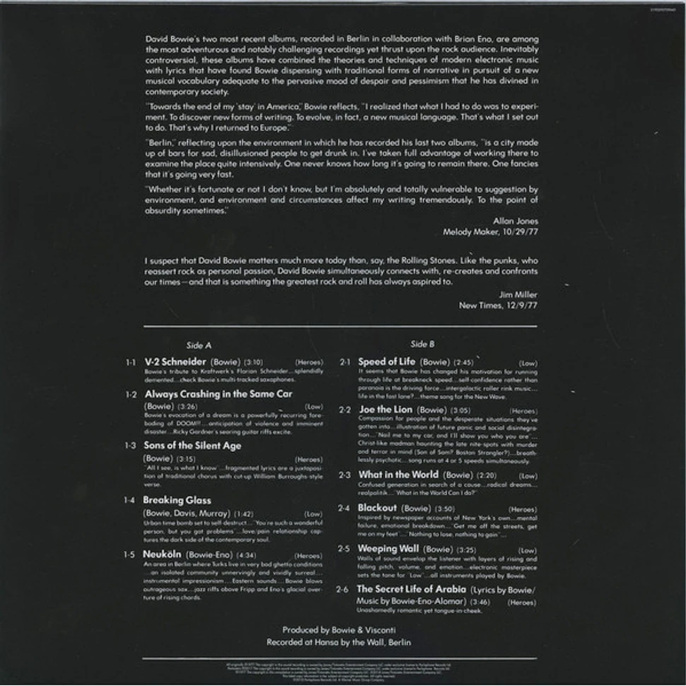 David Bowie - Bowie Now - Vinyl LP - 2018 - Reissue | HHV