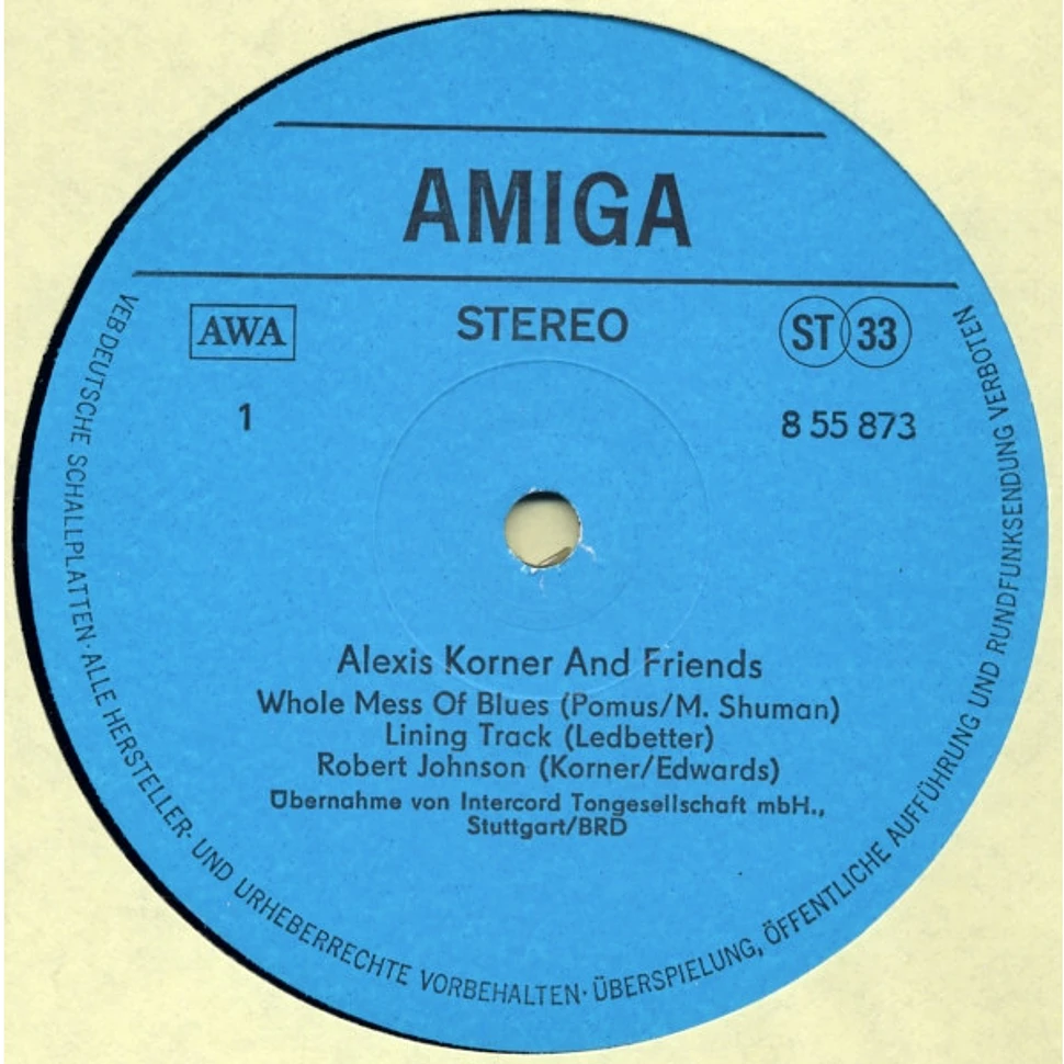 Alexis Korner - Alexis Korner And Friends - Vinyl LP - 1982 - GDR ...
