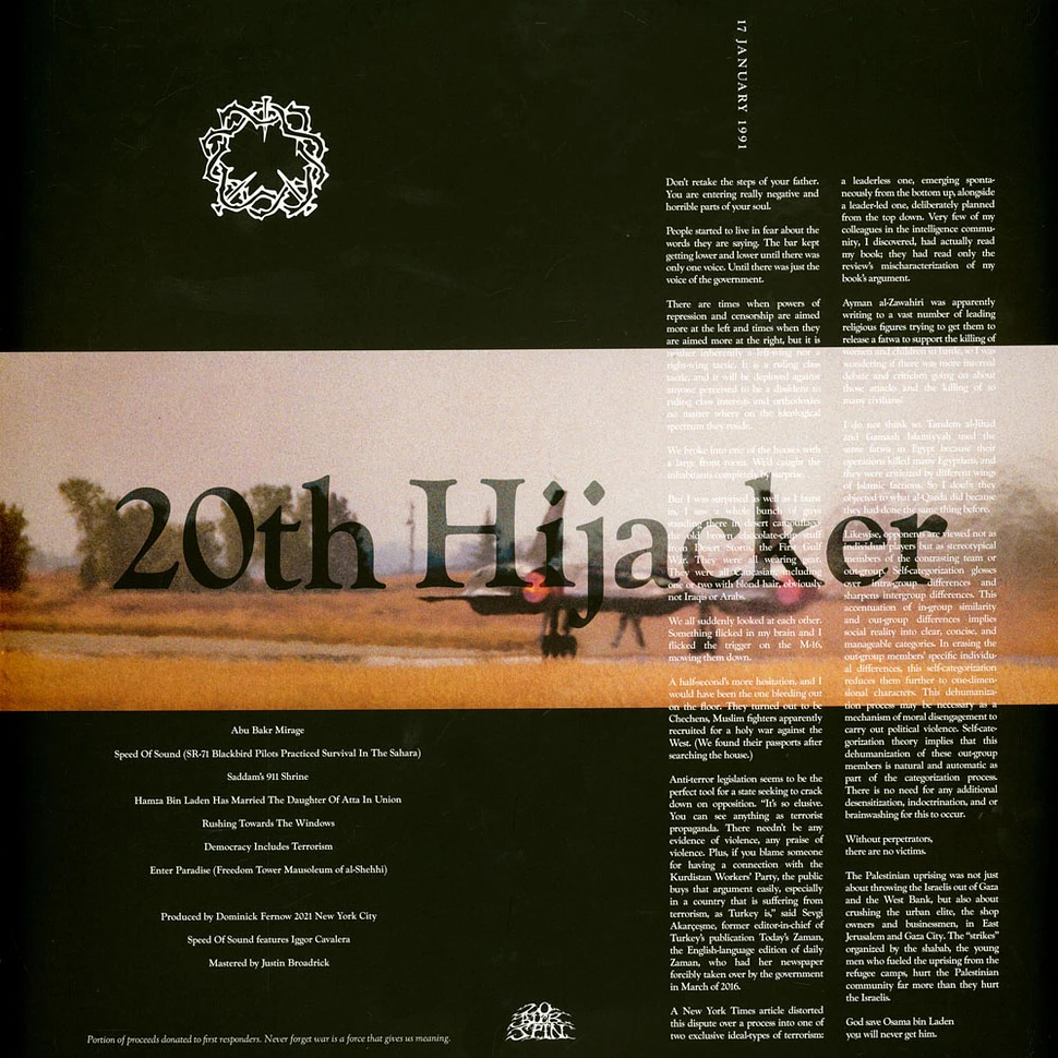 Vatican Shadow - 20th Hijacker - Vinyl LP - 2025 - US - Original | HHV