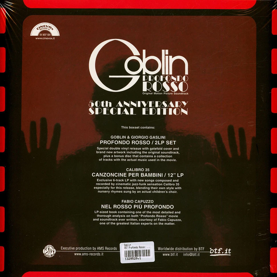 Goblin - OST Profondo Rosso: 50th Anniversary Boxset - Vinyl 3LP - 2025 ...