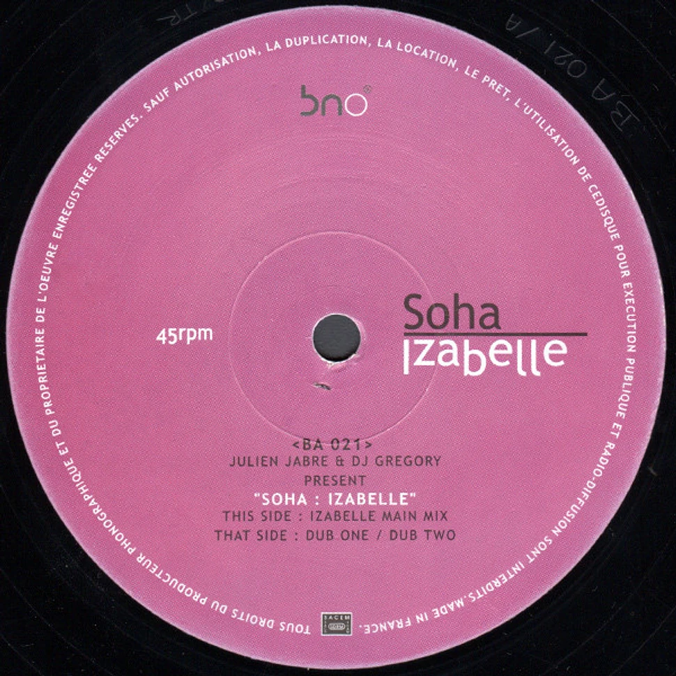 Julien Jabre & DJ Gregory Present Soha - Izabelle - Vinyl 12" - 2001 ...