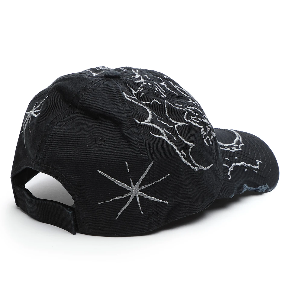 ROA - Ryli Embriodered 6 Panel Cap (Washed Black) | HHV