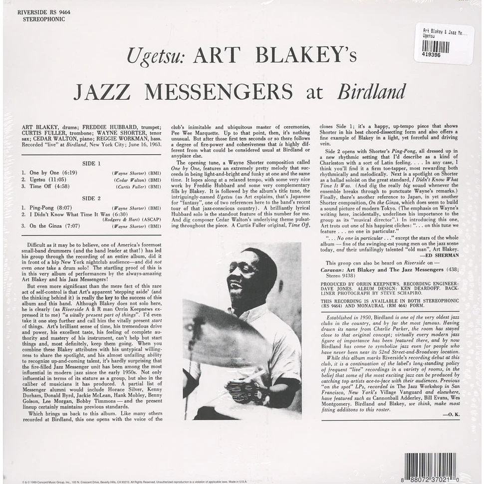Art Blakey & The Jazz Messengers - Ugetsu - Vinyl LP - 1963 - US ...