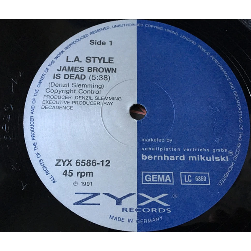 L.A. Style - James Brown Is Dead - Vinyl 12" - 1991 - EU - Original | HHV