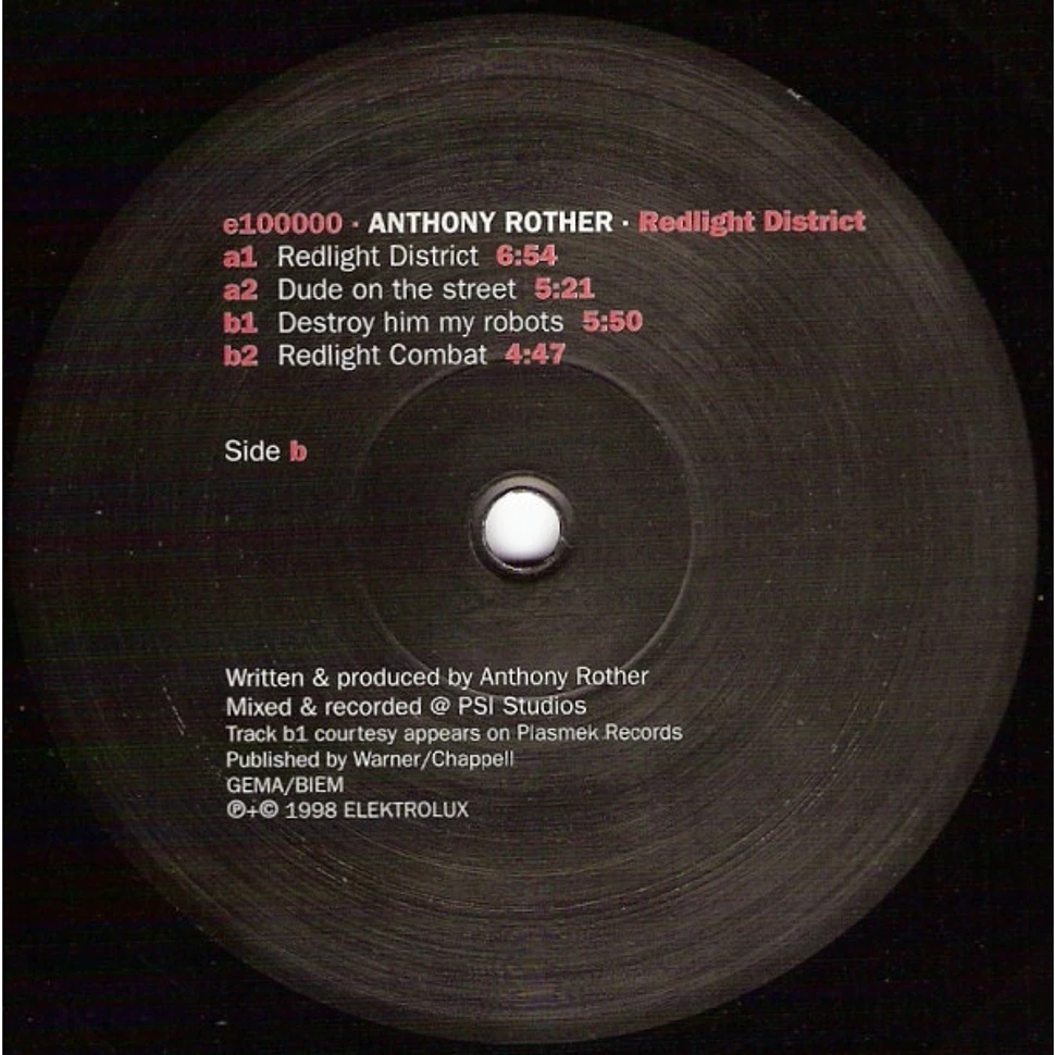 Anthony Rother - Redlight District - Vinyl 12" - 1998 - DE - Original | HHV