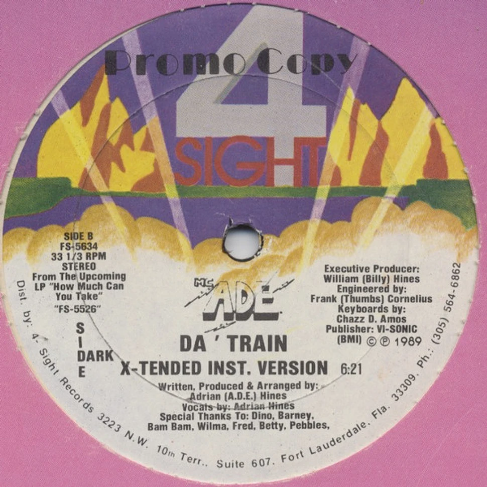 MC ADE - Da' Train - Vinyl 12" - 1989 - US - Original | HHV