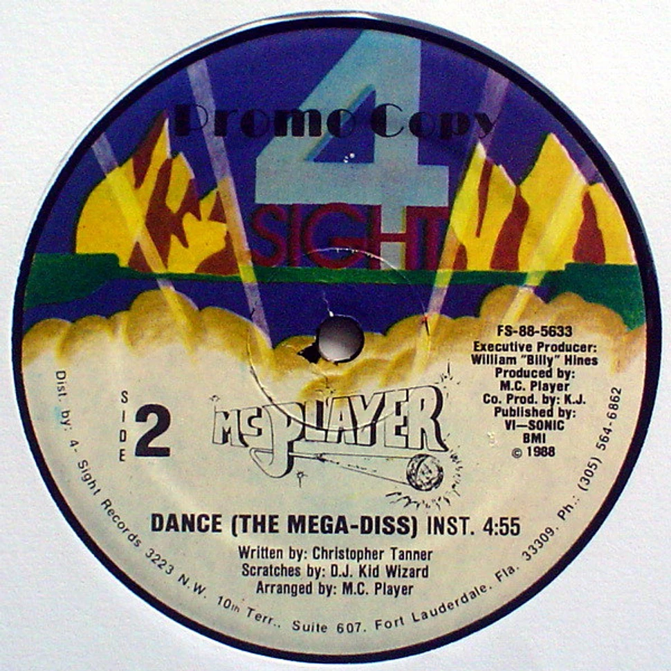 MC Player - Dance (The Mega-Diss) - Vinyl 12" - 1988 - US - Original | HHV