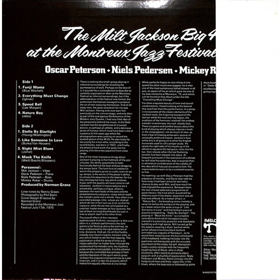 Milt Jackson - The Milt Jackson Big 4 At The Montreux Jazz Festival ...