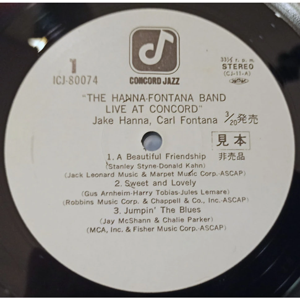 The Hanna-Fontana Band Featuring Jake Hanna And Carl Fontana - Live At ...