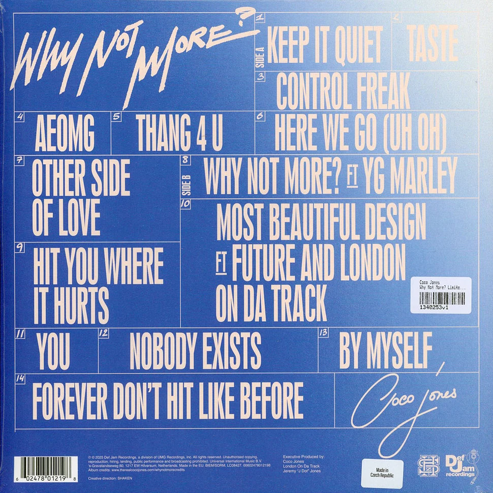 Coco Jones - Why Not More? Limited Edition - Vinyl LP - 2025 - US ...
