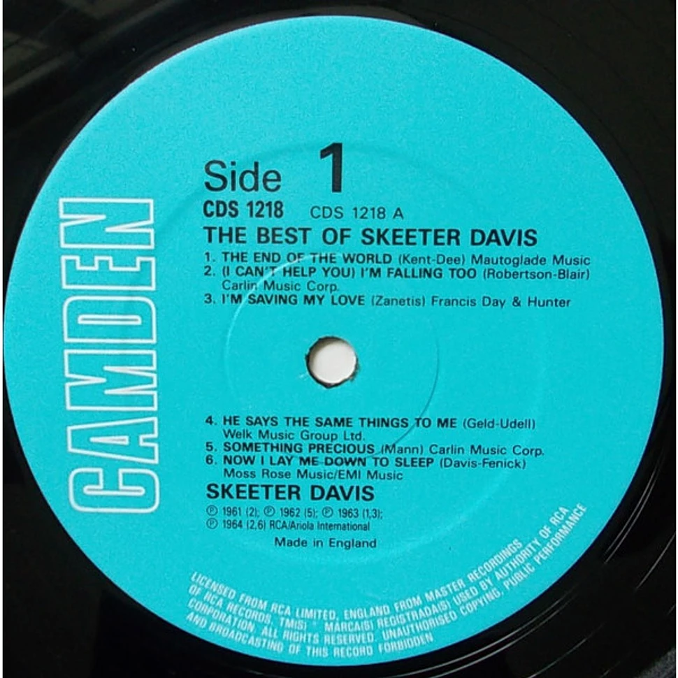 Skeeter Davis - The Best Of Skeeter Davis - Vinyl LP - UK - Original | HHV