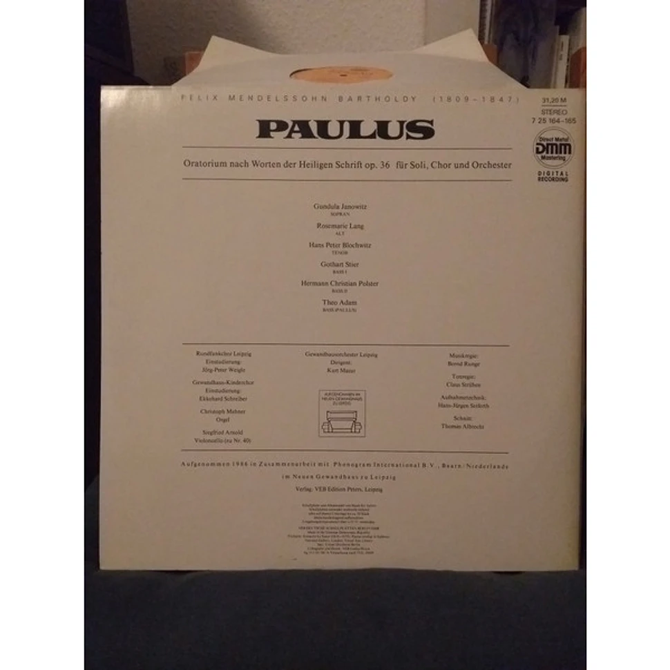 Felix Mendelssohn-Bartholdy, Gundula Janowitz, Hans Peter Blochwitz ...