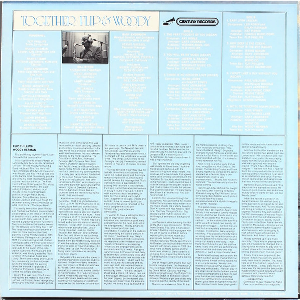 Flip Phillips & Woody Herman - Together - Vinyl LP - 1978 - US ...