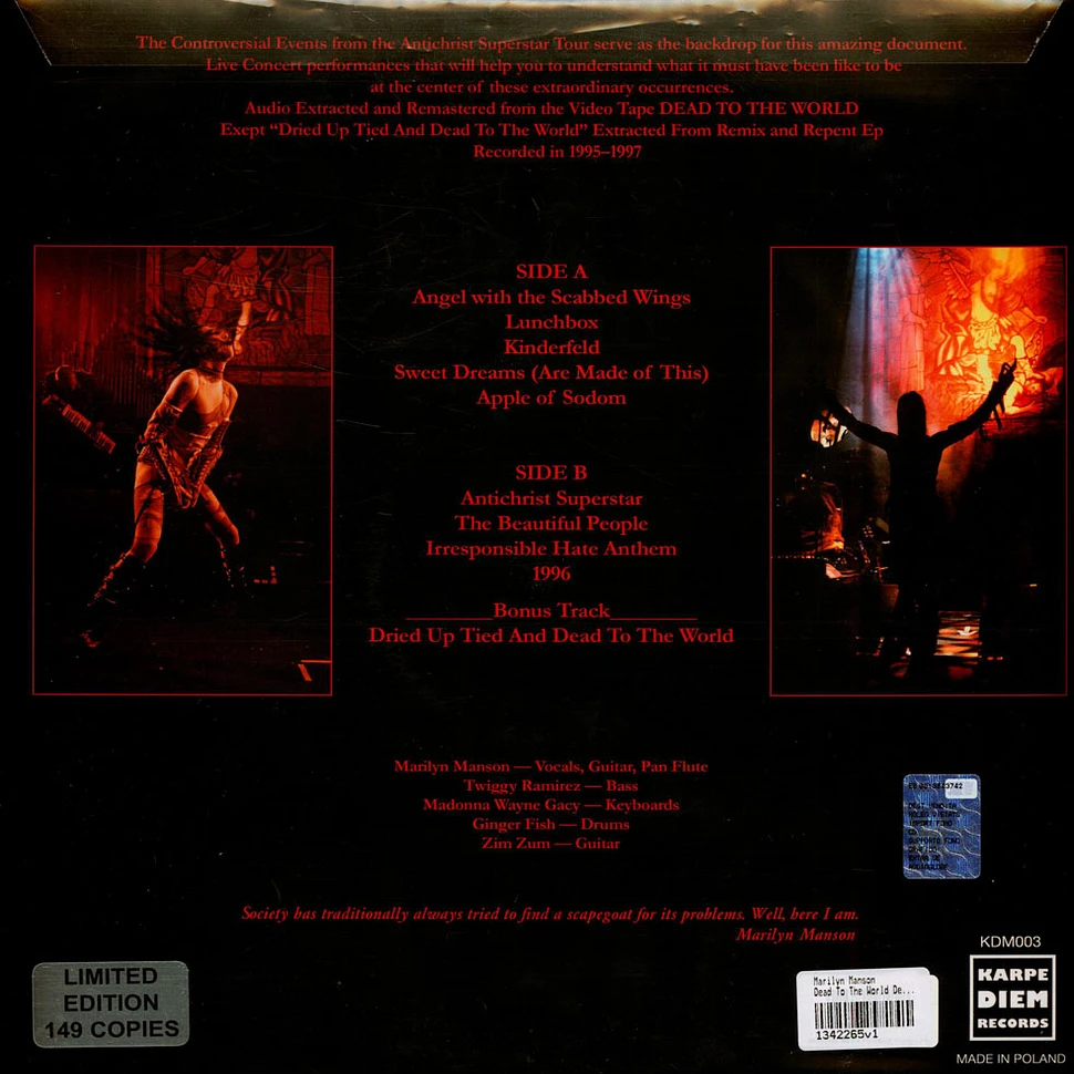 Marilyn Manson - Dead To The World Deluxe Edition - Vinyl LP+Book ...