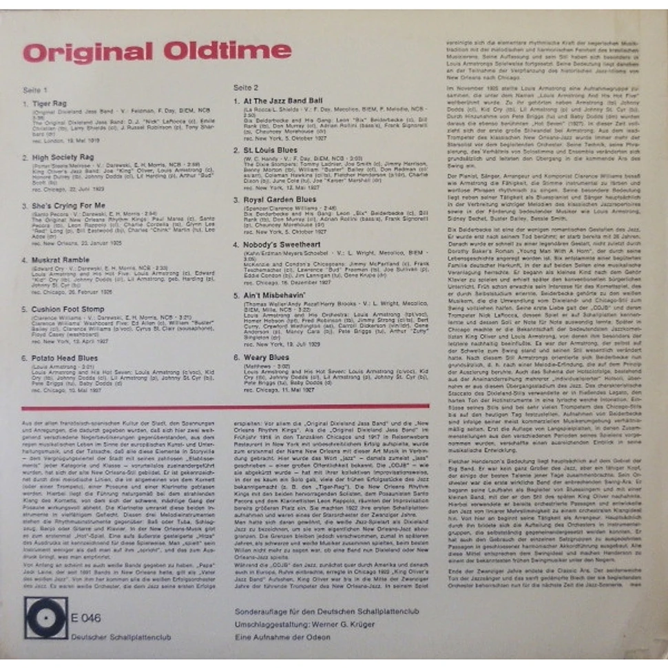 V.A. - Original Oldtime (Originalaufnahmen Der Columbia Aus New Orleans ...