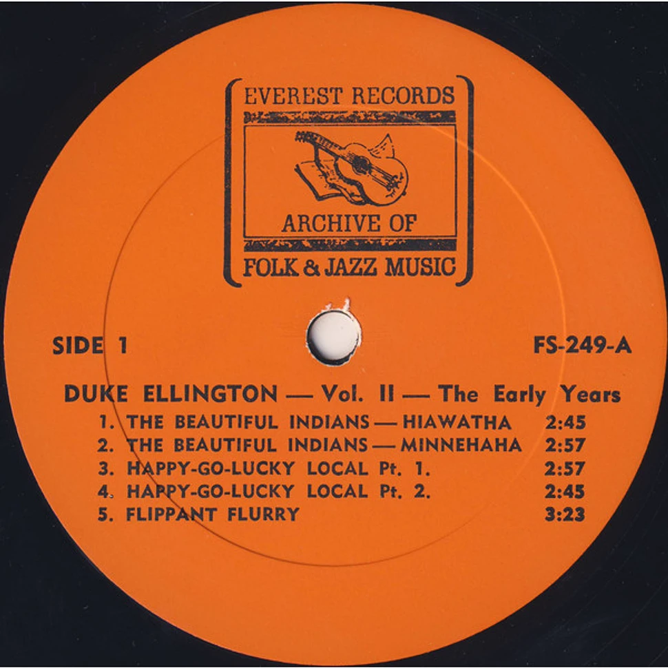 Duke Ellington - Vol. II. The Early Years - Vinyl LP - 1970 - US ...
