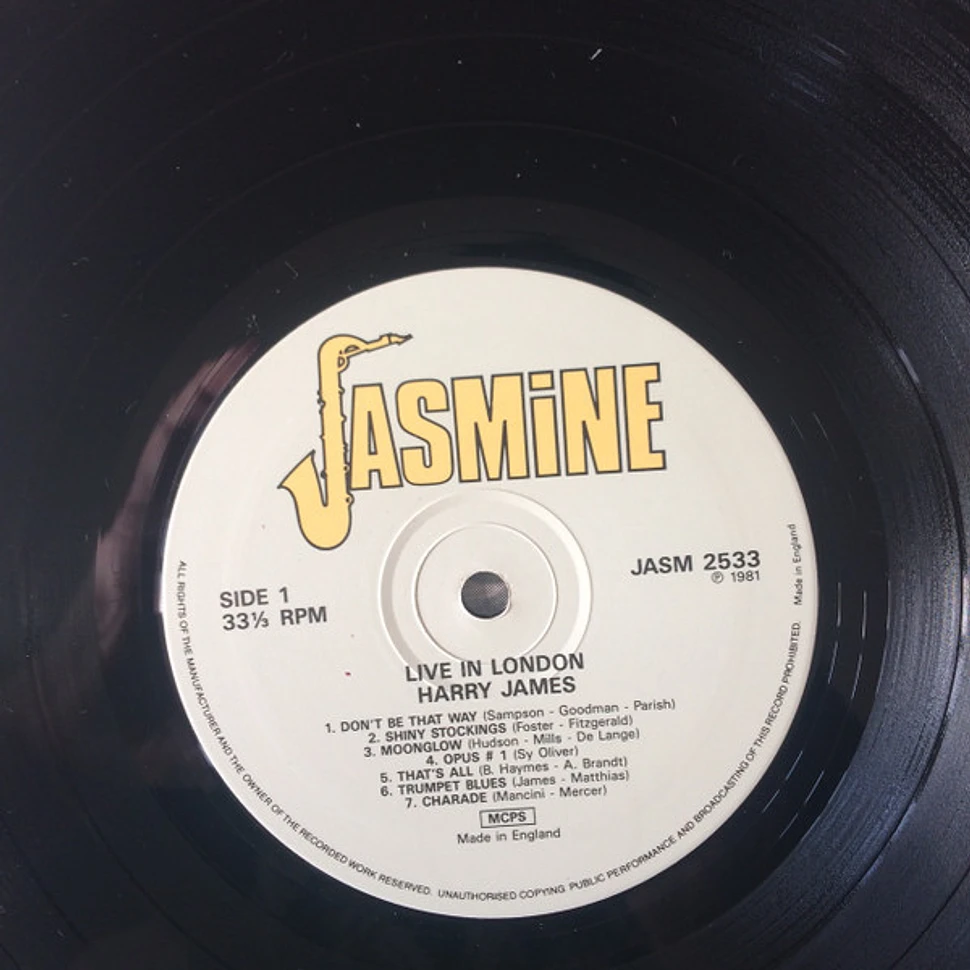 Harry James - Harry James Live - Vinyl LP - UK - Original | HHV