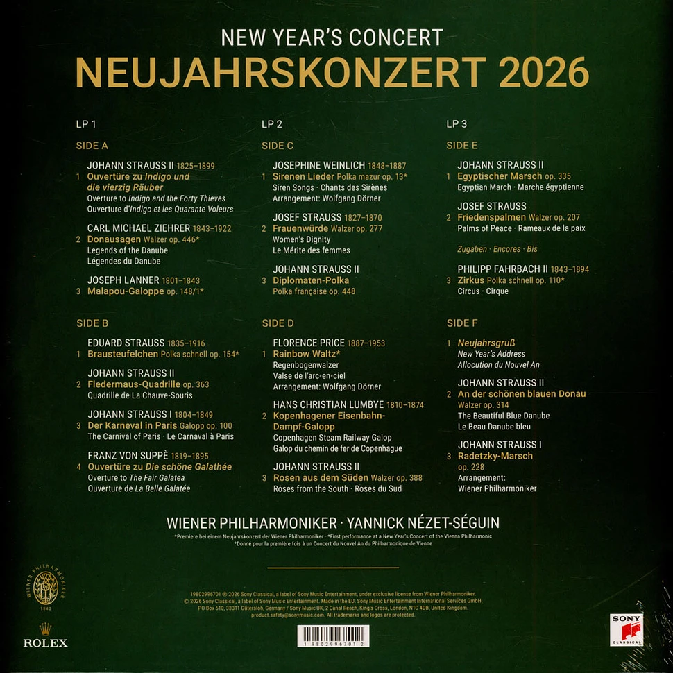 Yannick Nézet-Séguin / Wiener Philharmoniker - Neujahrskonzert 2026 ...