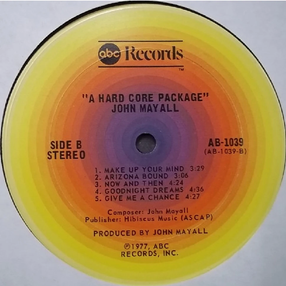 John Mayall - A Hard Core Package - Vinyl LP - 1977 - US - Original | HHV