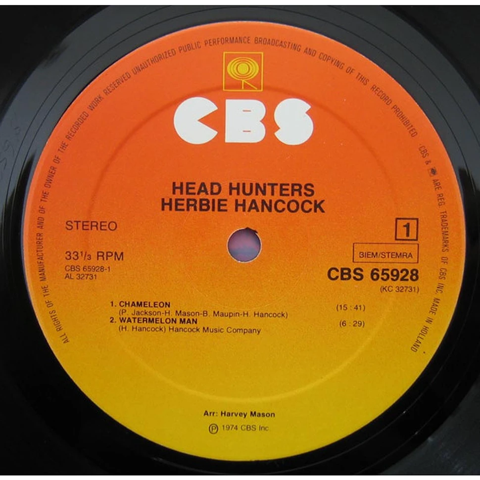 Herbie Hancock - Head Hunters - Vinyl LP - EU - Reissue | HHV