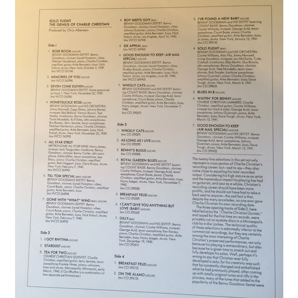 Charlie Christian - Solo Flight - The Genius Of Charlie Christian ...