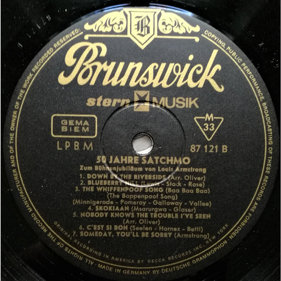 Satchmo - 50 Jahre Satchmo - Zum Bühnenjubiläum Von Louis Armstrong ...