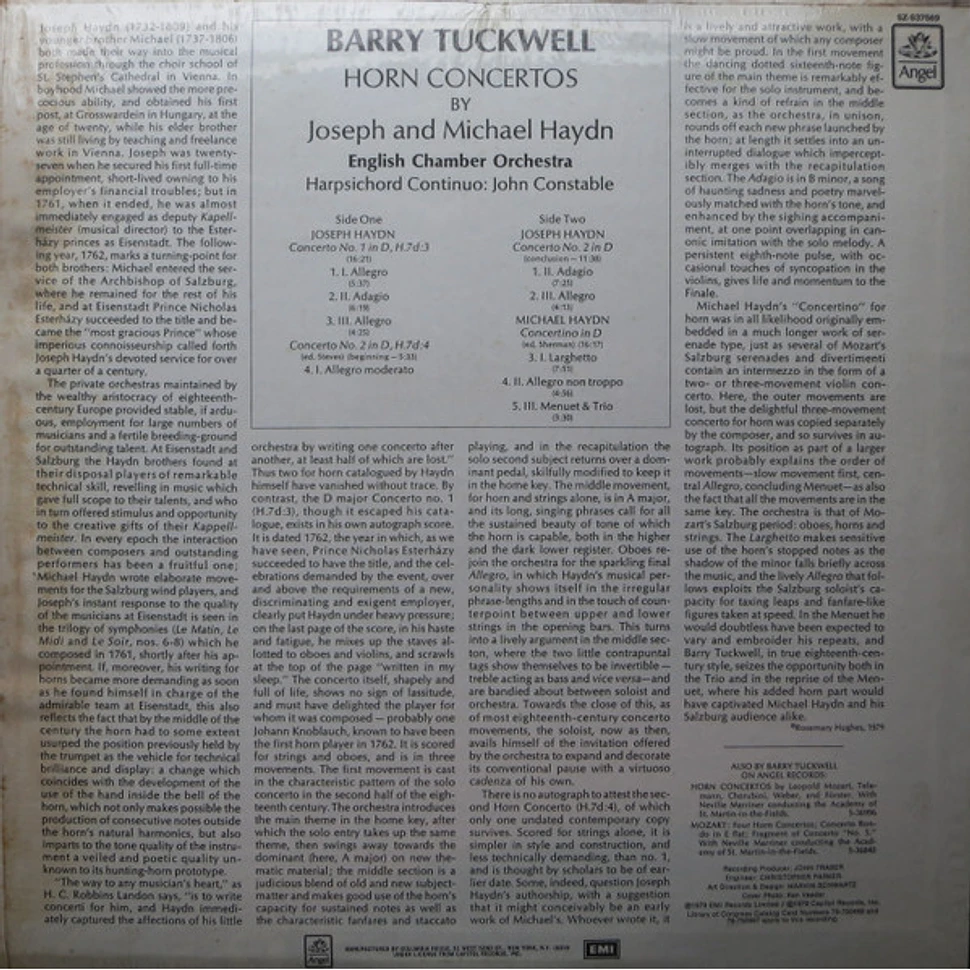 Joseph Haydn & Michael Haydn / Barry Tuckwell & English Chamber ...