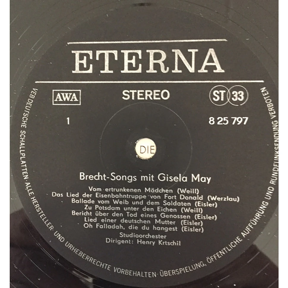 Bertolt Brecht, Gisela May - Brecht-Songs Mit Gisela May - Vinyl LP ...