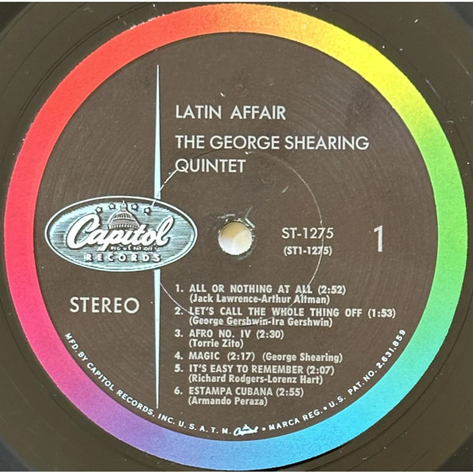 The George Shearing Quintet - Latin Affair - Vinyl LP - US - Reissue | HHV