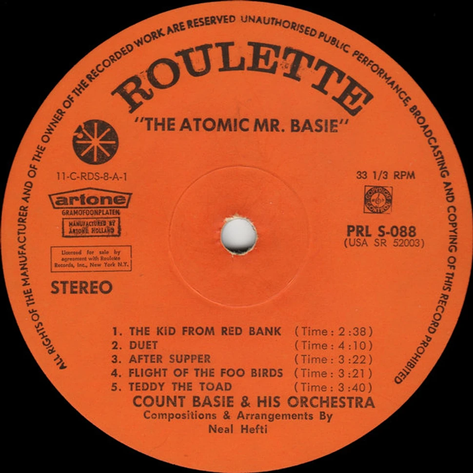 Count Basie Orchestra - The Atomic Mr. Basie - Vinyl LP - 1962 - NL ...