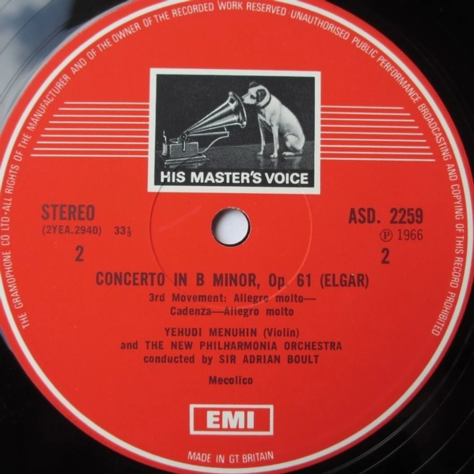 Yehudi Menuhin, Sir Adrian Boult, New Philharmonia Orchestra, Sir ...