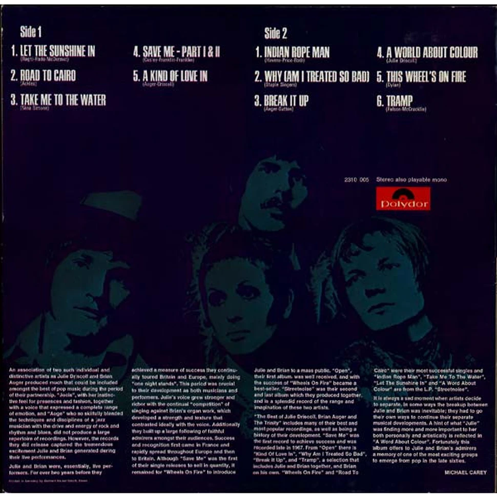 Julie Driscoll, Brian Auger & The Trinity - The Best Of Julie Driscoll ...