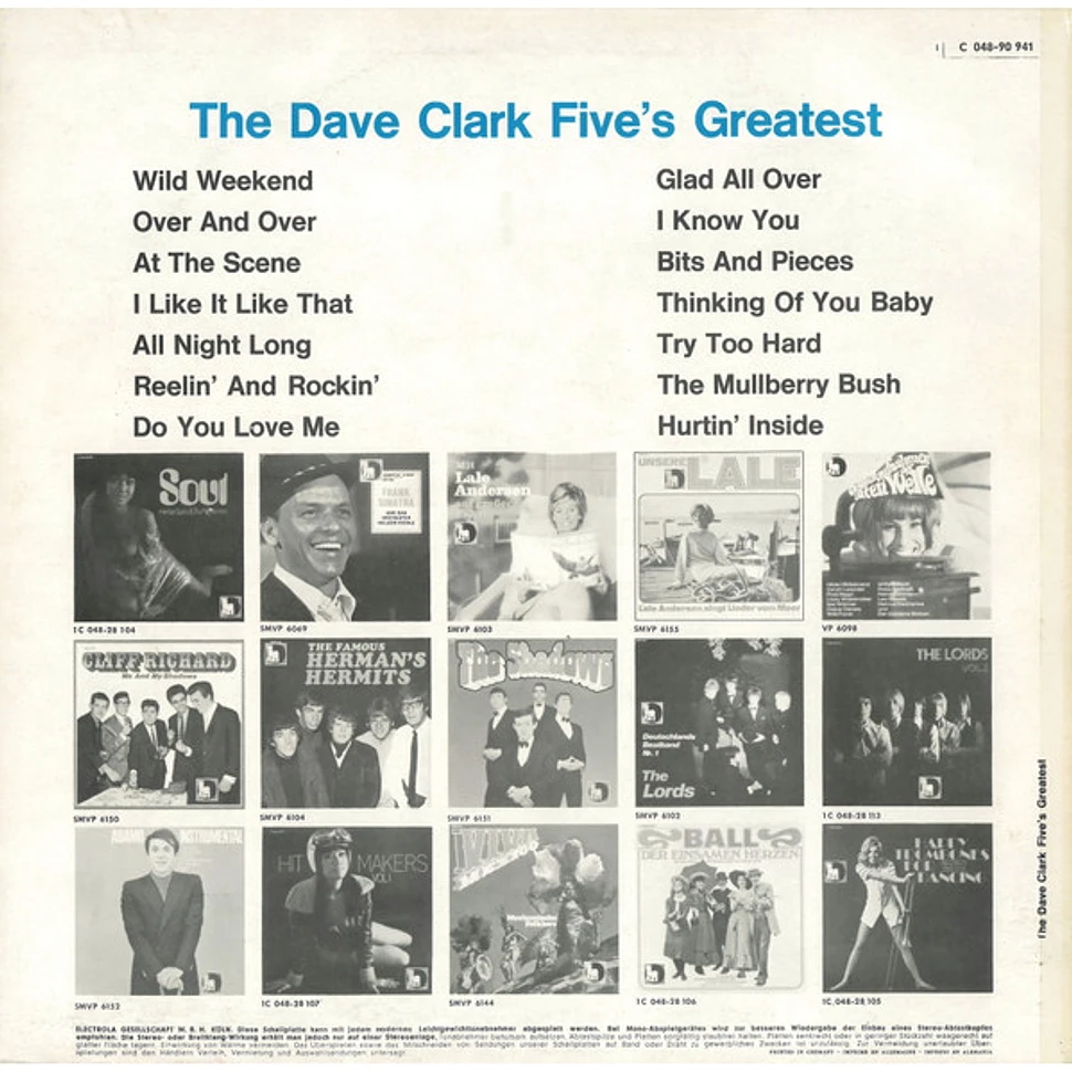 The Dave Clark Five - The Dave Clark Five's Greatest - Vinyl LP - 1969 ...