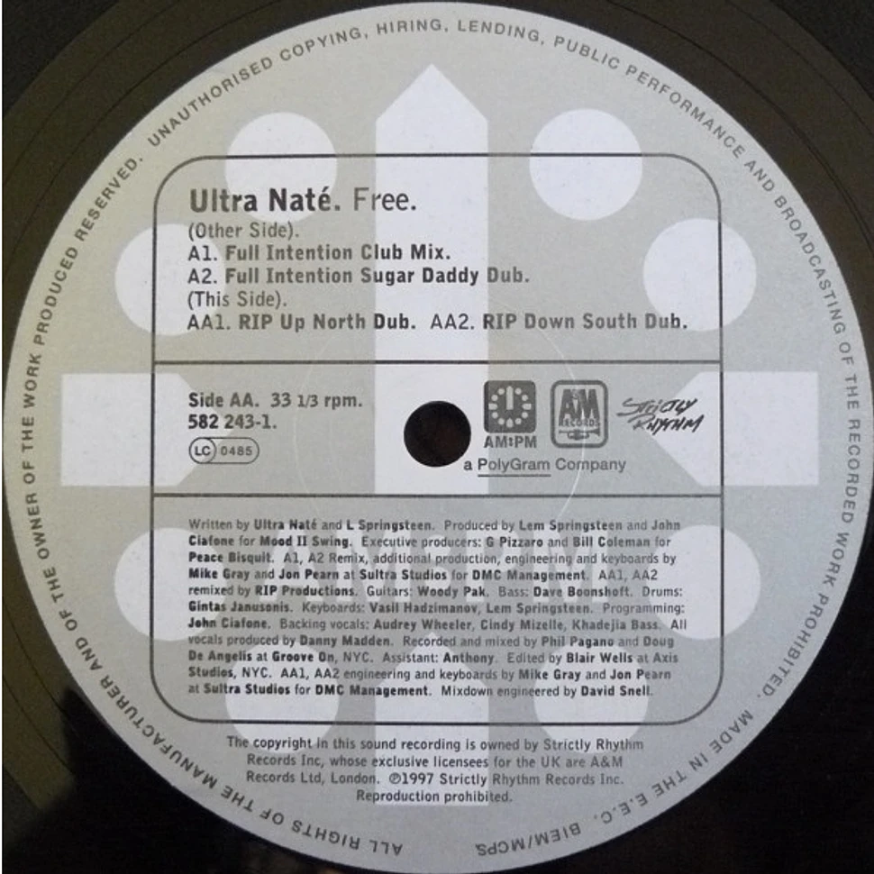 Ultra Nate - Free (The Full Intention/ RIP mixes) - Vinyl 12" - 1997 ...